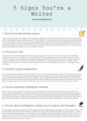 5 Signs You're a Writer [Infographic] - Writing Tips Oasis - A website ...