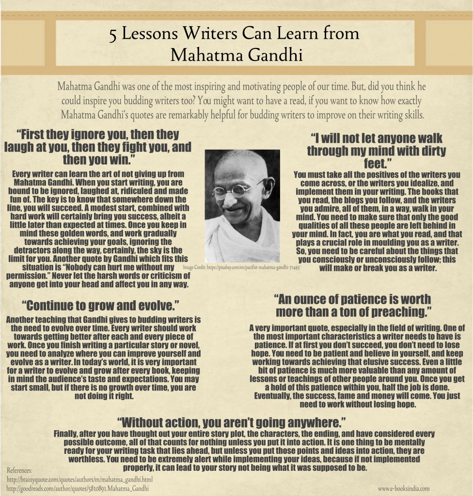 5 Lessons Writers Can Learn from Mahatma Gandhi [Infographic] - Writing ...