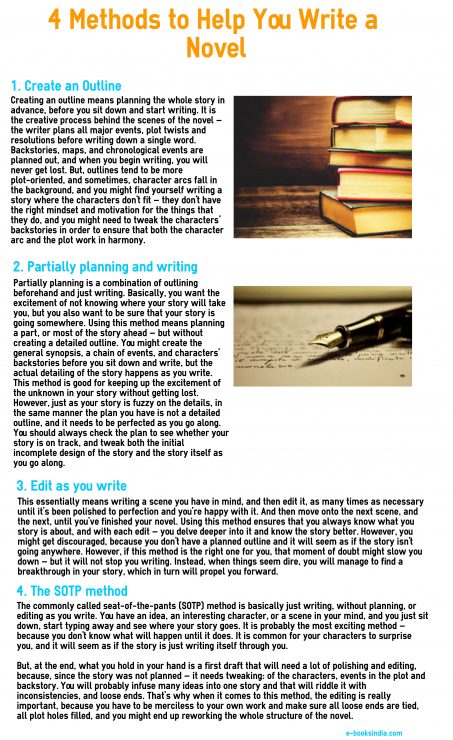 4 Methods to Help You Write a Novel [Infographic] - Writing Tips Oasis ...